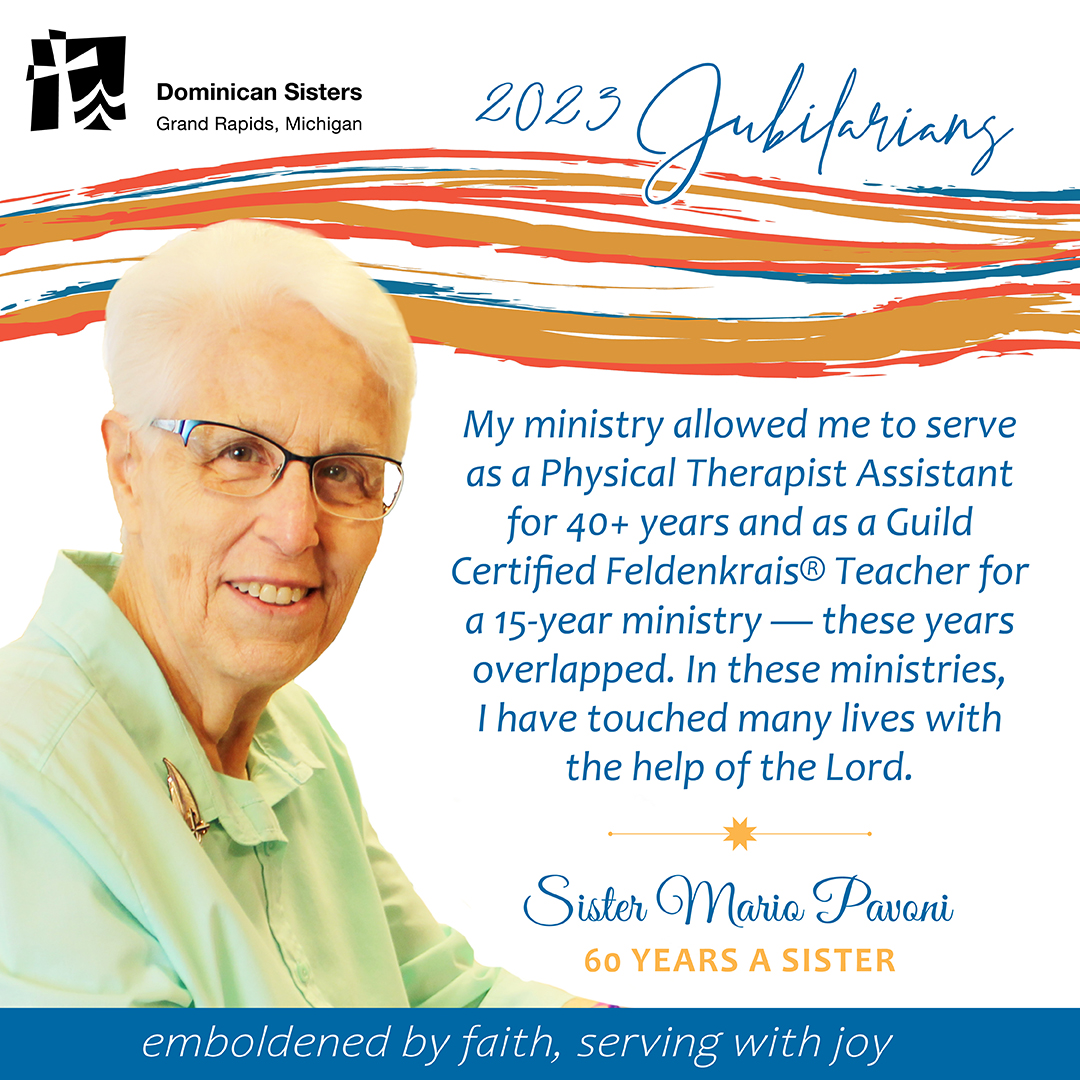 Sr. Mario Pavoni Jubilarian 2023 - 60 Years a Sister - Dominican Sisters